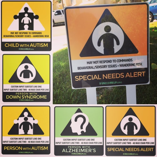 Autism Child Plastic Door Sign | Etsy