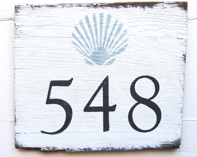 Beach Address Sign, Coastal Address Sign,house Number Plaque, Beach ...