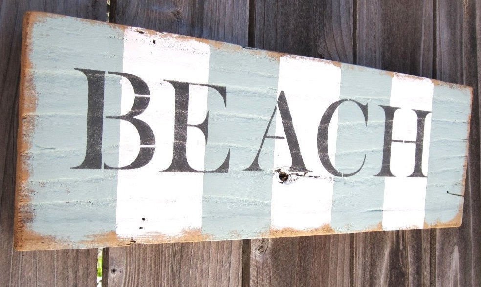 Wood BEACH Signs, Coastal Decor Beach House, Beach Cottage Decor ...