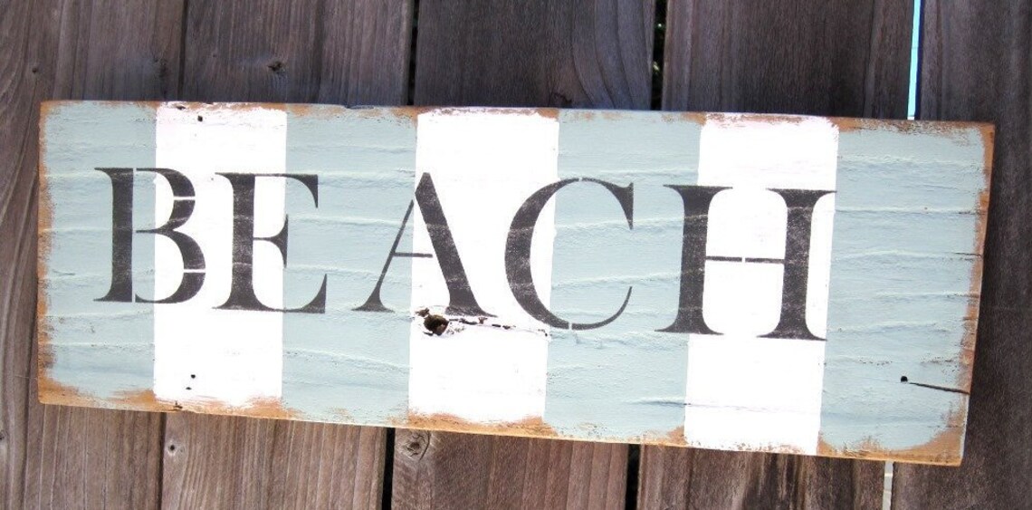 Wood BEACH Signs, Coastal Decor Beach House, Beach Cottage Decor ...