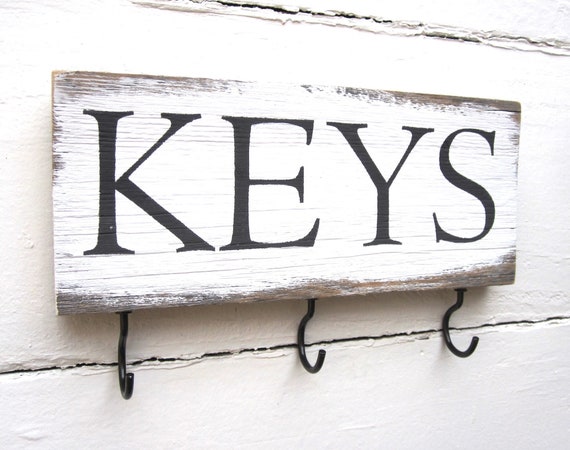 Rustic Key Holder for Wall Rack for KEYS Rustic Decor Key | Etsy