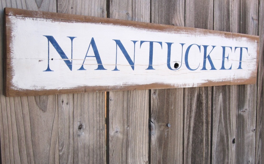 NANTUCKET Sign Beach and Nautical Signscoastal Beach | Etsy