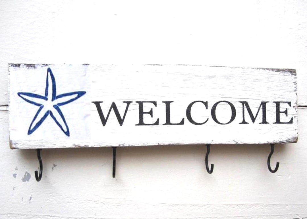 Entryway Key Holder, WELCOME Key Rack, Key Holder for Wall, Key Hooks ...