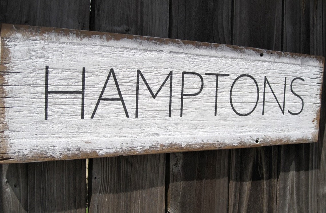 Rustic Coastal Signshamptons Sign Beach House Decor Rustic - Etsy
