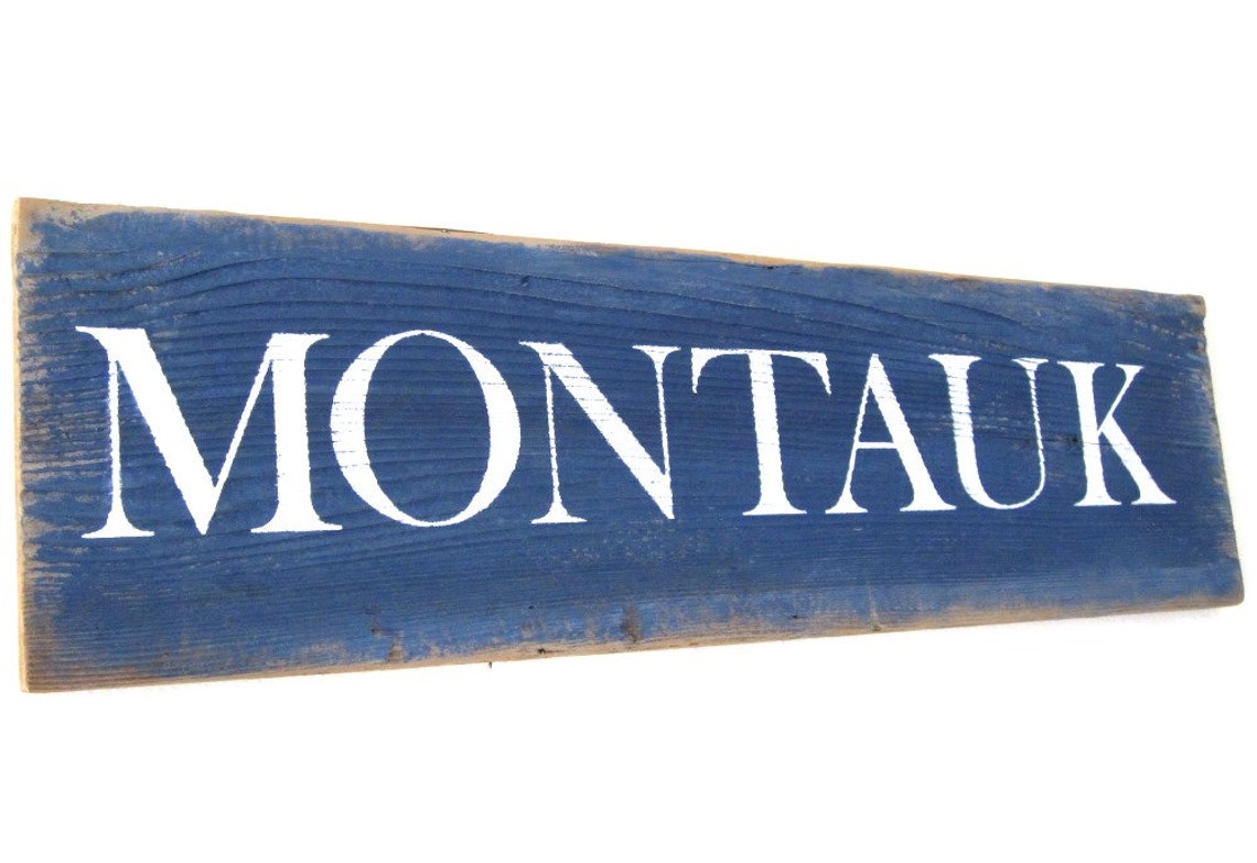 MONTAUK Sign, Hamptons Decor, Coastal Decor, Beach House Decor, Hand ...