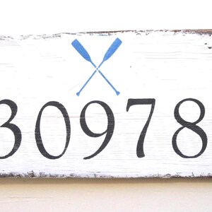 Lake House Address Sign, Coastal Decor, Nautical House Numbers, Address ...