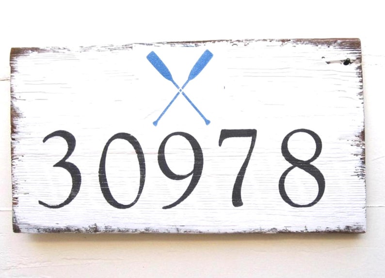 Lake House Address Sign, Coastal Decor, Nautical House Numbers, Address ...