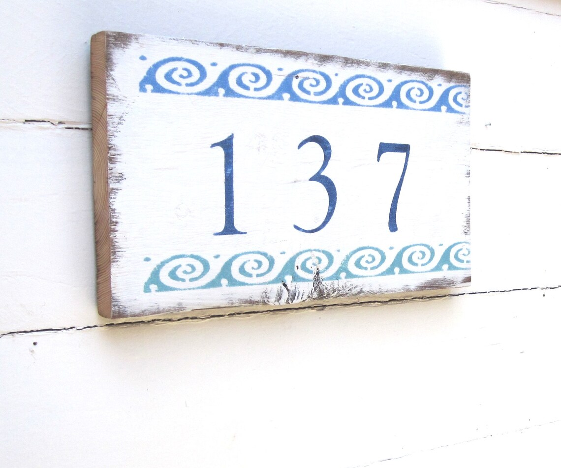 Beach Address Sign House Number Sign Beach House Beach - Etsy