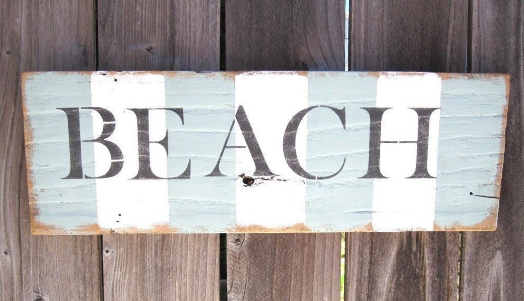 Wood BEACH Signs, Coastal Decor Beach House, Beach Cottage Decor ...