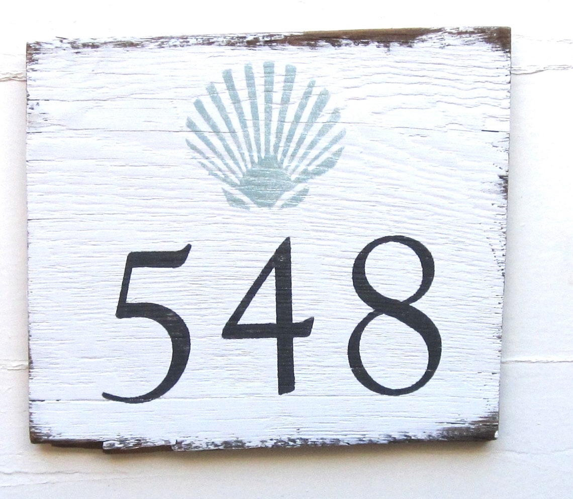 Beach Address Sign Coastal Address Signhouse Number Plaque - Etsy
