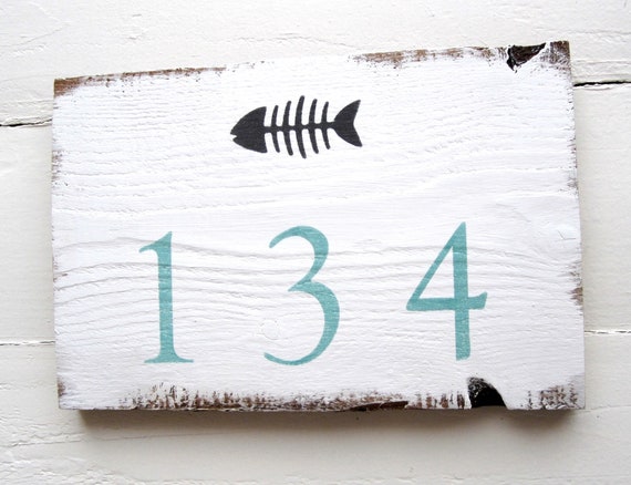 House Number Sign Beach Beach House Numbers Coastal Door | Etsy