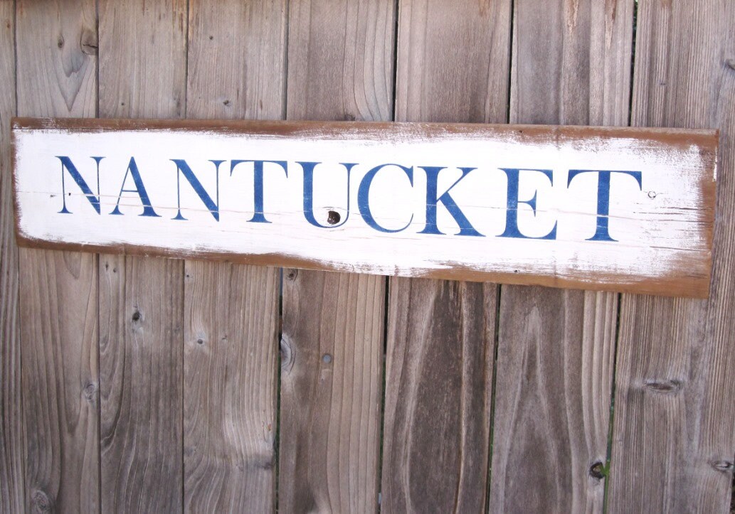 NANTUCKET Sign Beach and Nautical Signscoastal Beach | Etsy