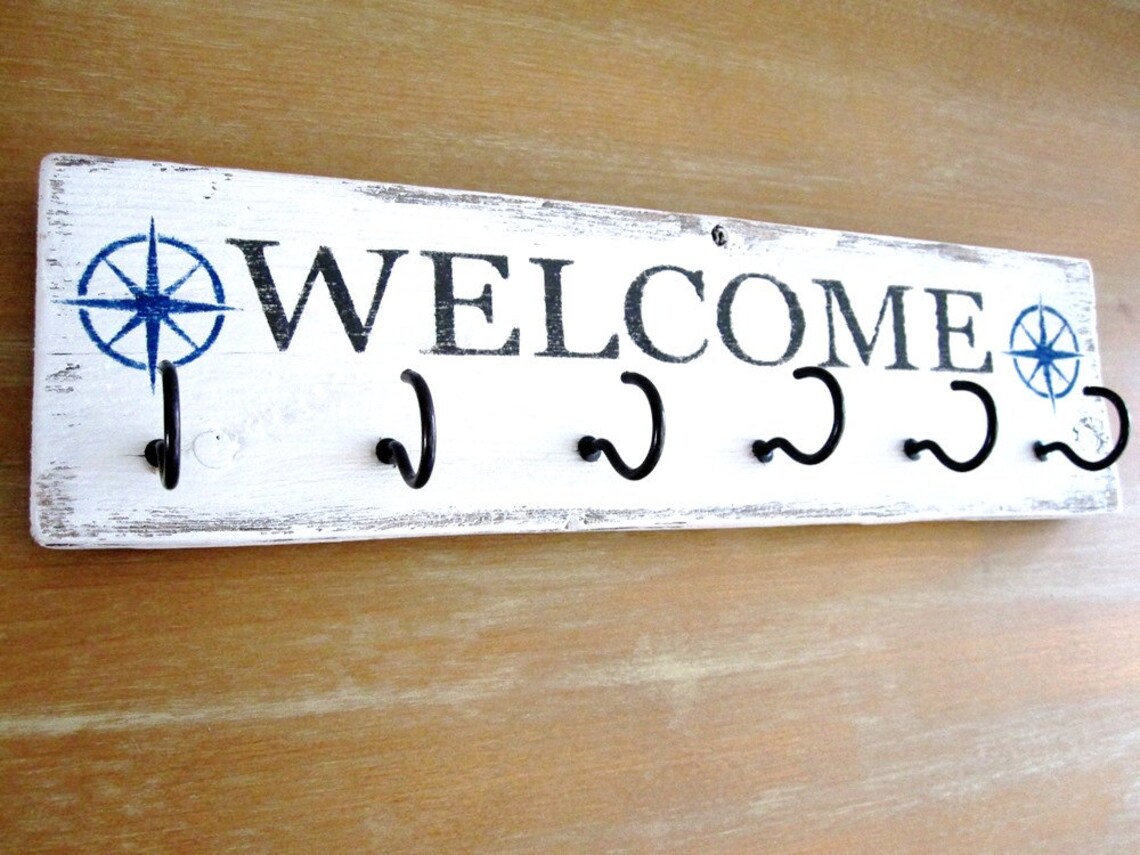 Entryway Key Holder, WELCOME Key Rack, Key Holder for Wall, Key Hooks ...