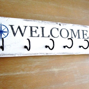 Entryway Key Holder, WELCOME Key Rack, Key Holder for Wall, Key Hooks ...