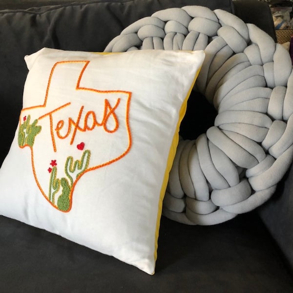 Texas Pillow - Etsy