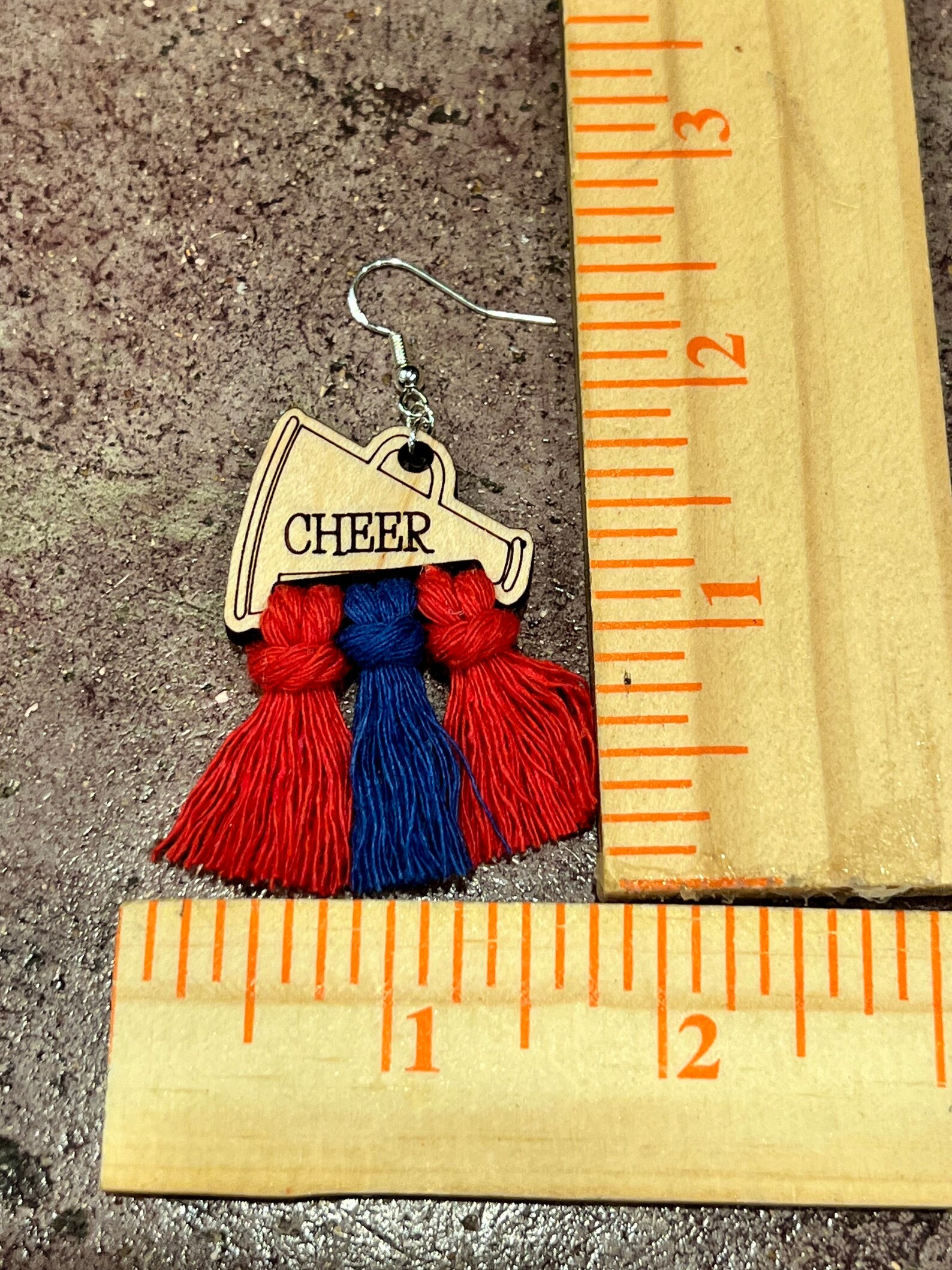 Cheer Personalized Earrings Custom Cheer Earrings Megaphone - Etsy
