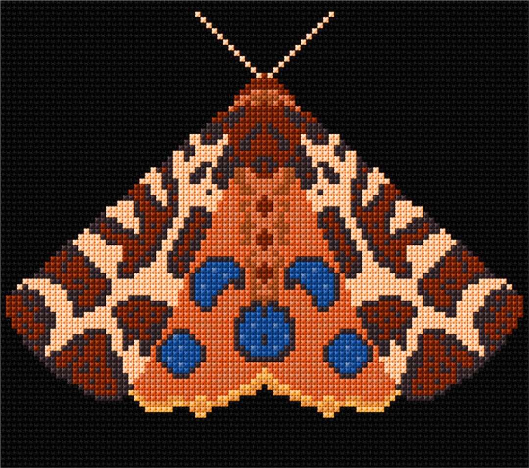 Tiger Moth, PDF DIGITAL DOWNLOAD, Tapestry, Counted Cross-stitch ...