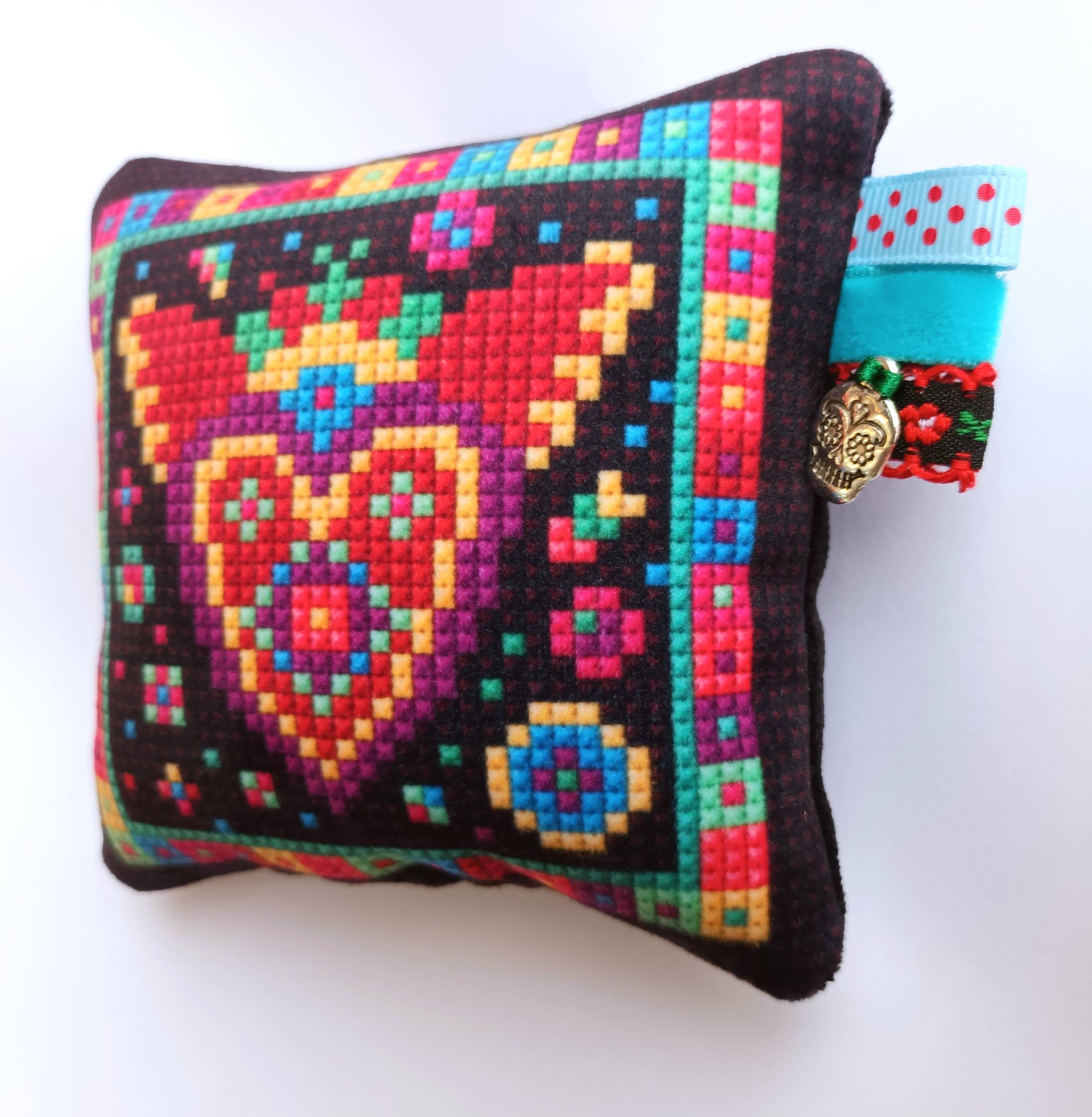 Flaming Heart Velvet Pin-cushion, Gift for Sewing, Crafter's Room, Pin ...