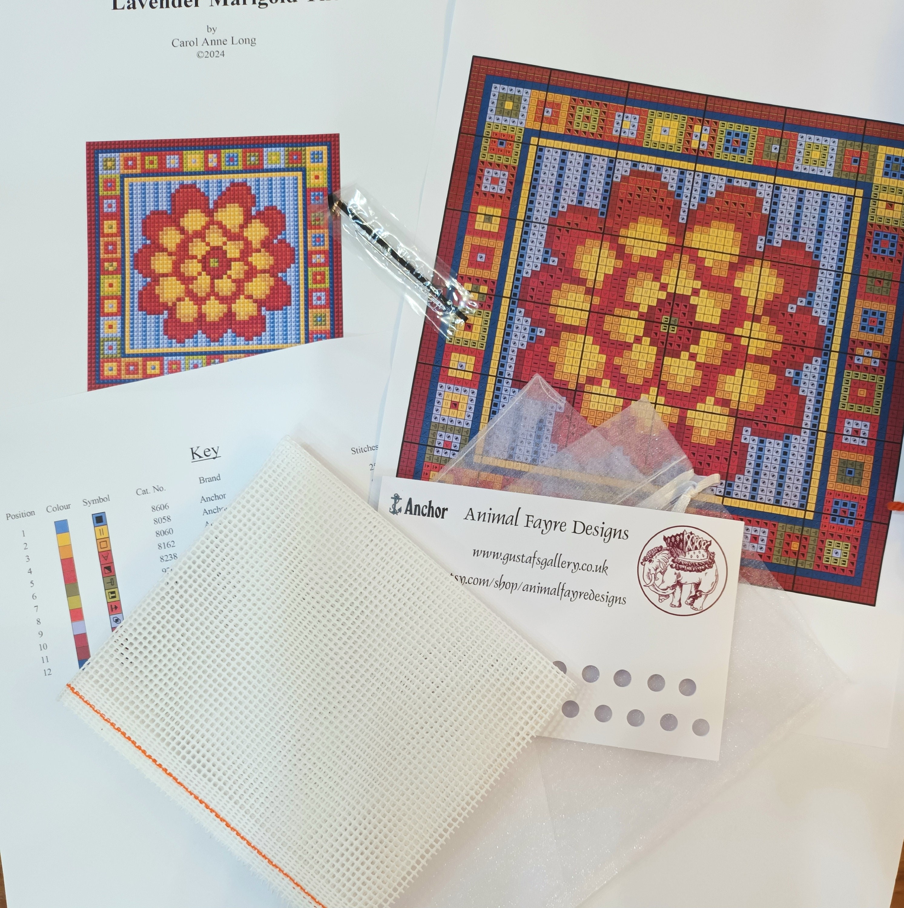 Tapestry Kit - Summer Marigold, Needlepoint, Floral, Counted Cross ...