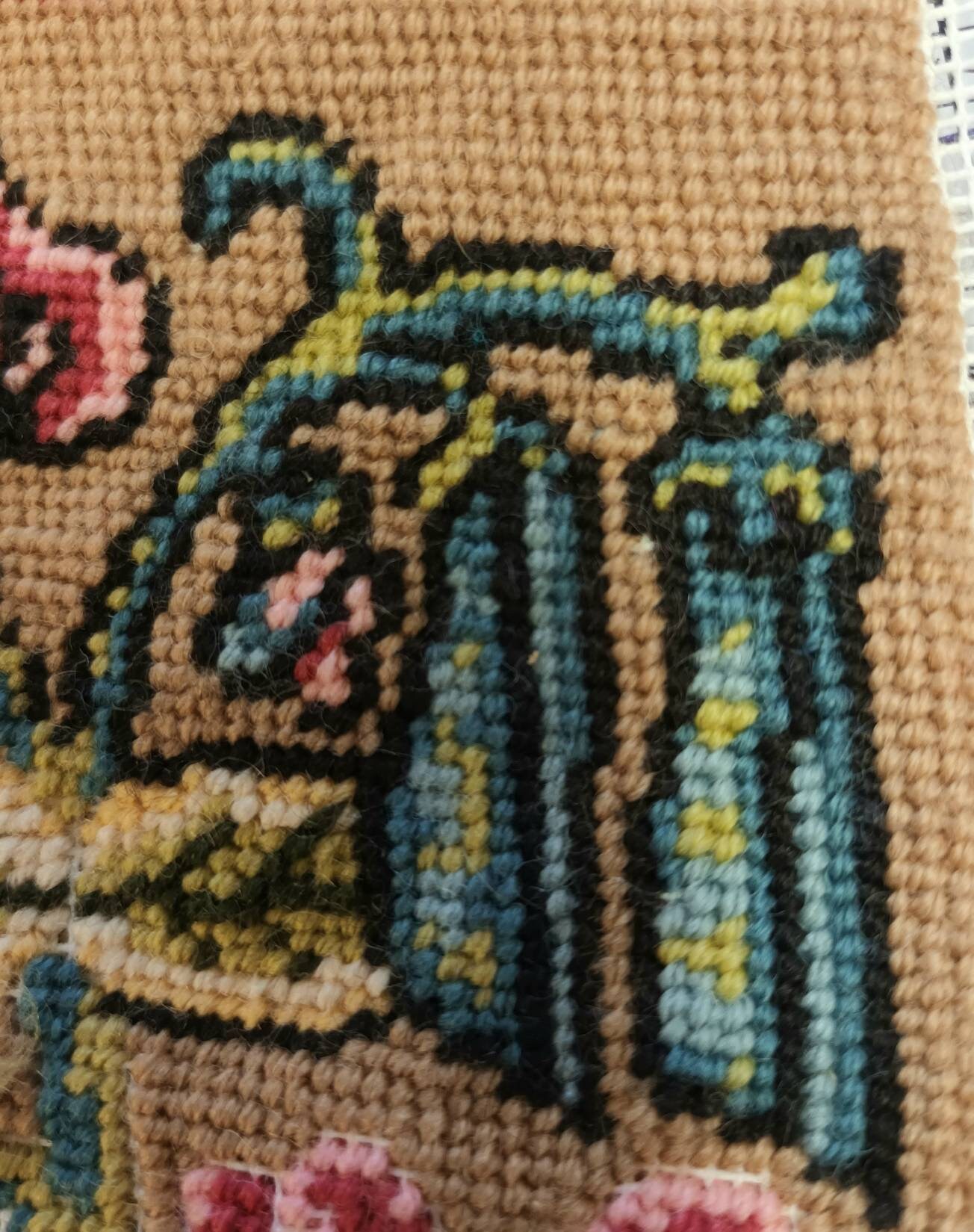 Sweet Peas, Petit Point, Kit, Needlepoint, Cushion, Picture, Historical ...