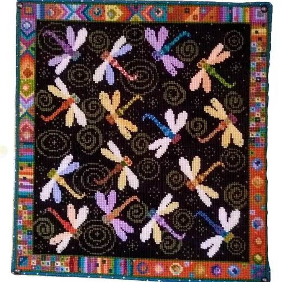 Tapestry Kit, Dragonfly, Embroidery, Beads, Pillow, Cushion, Dragonfles ...
