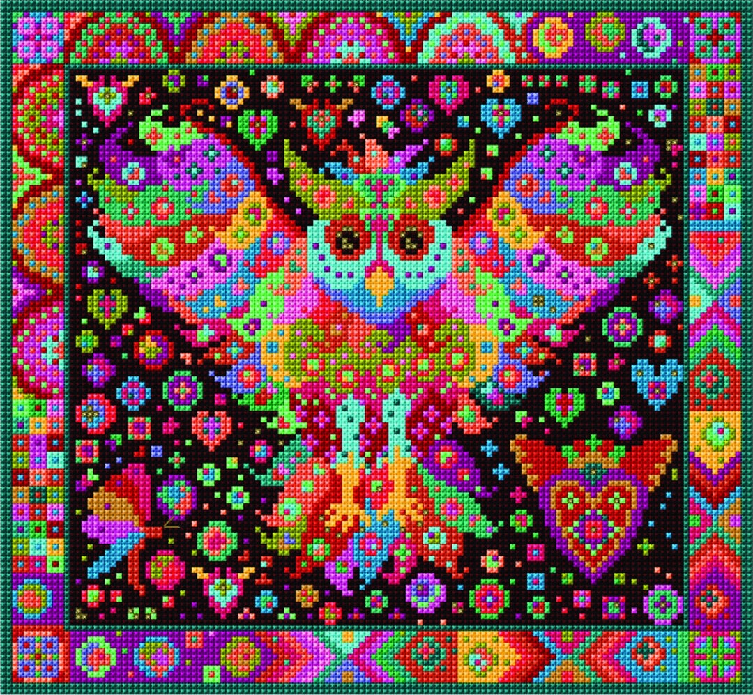 Mexican Owl, PDF DIGITAL DOWNLOAD, Pattern Chart, Tapestry, Needlepoint ...
