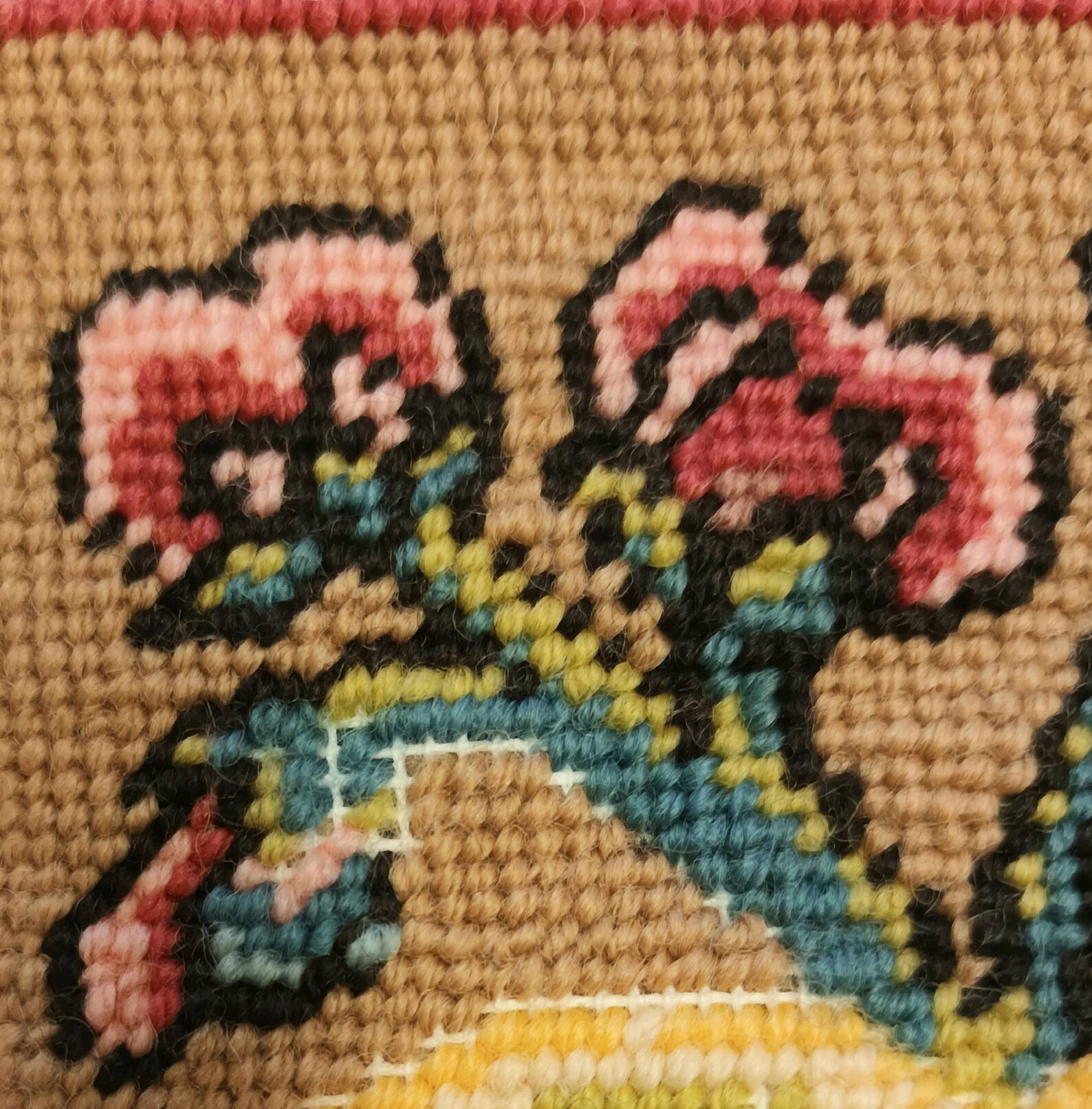 Petit Point Panel, Fruit, Oak, Acorn, Thistle, Sweet Pea, Tapestry, Kit ...