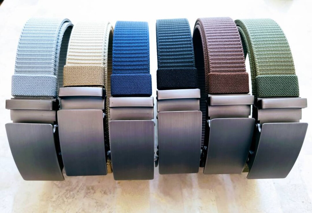 Nylon Belt Mens Casual Wear Ratchet Belt Universal Easily Cut to Size ...