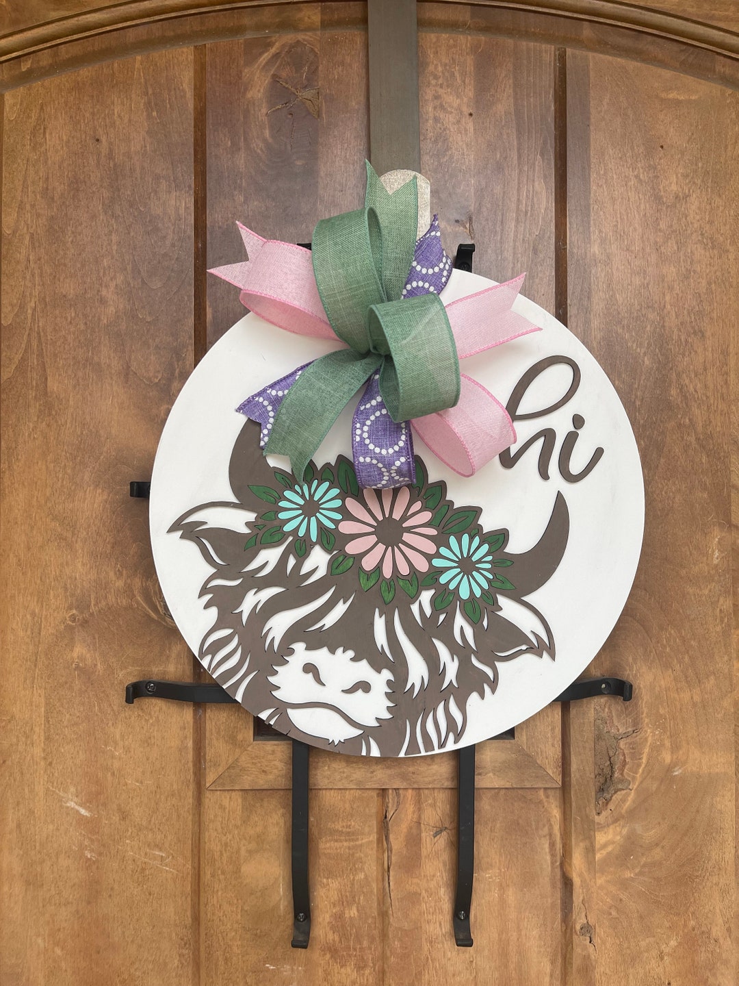 Highland Cow Sign, Heifer Sign, Wood Spring Signs, Funny Cow Signs ...