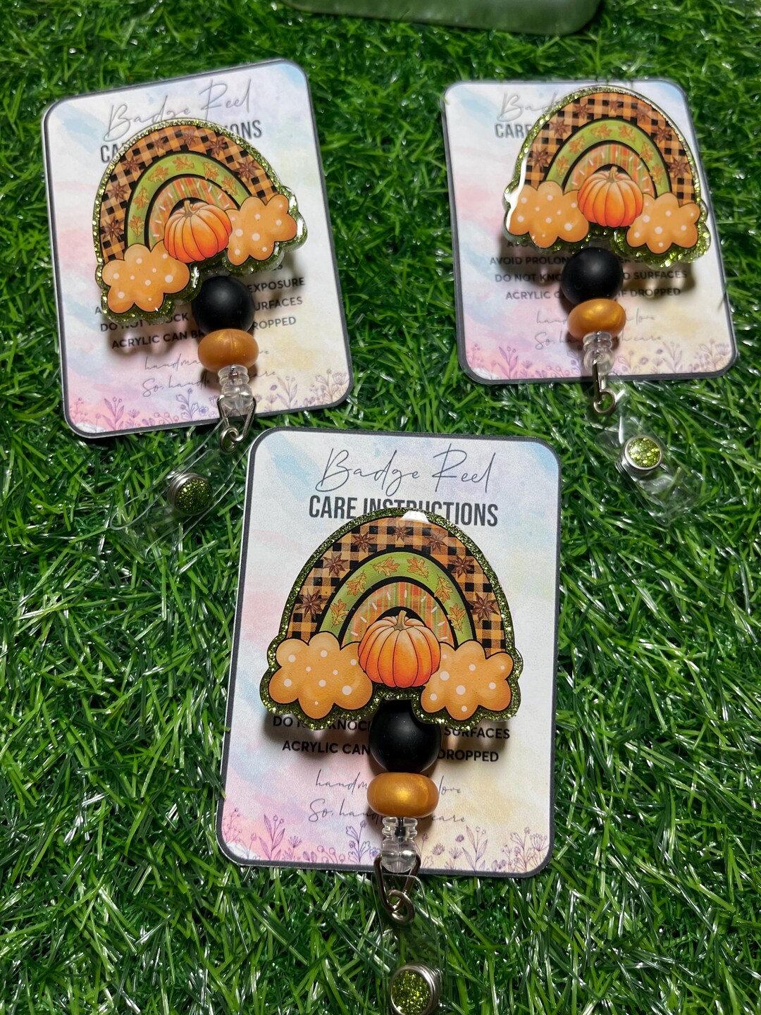 Fall Badge Reels, Pumpkin Badge Reels, Boho Rainbow Badge Reels ...
