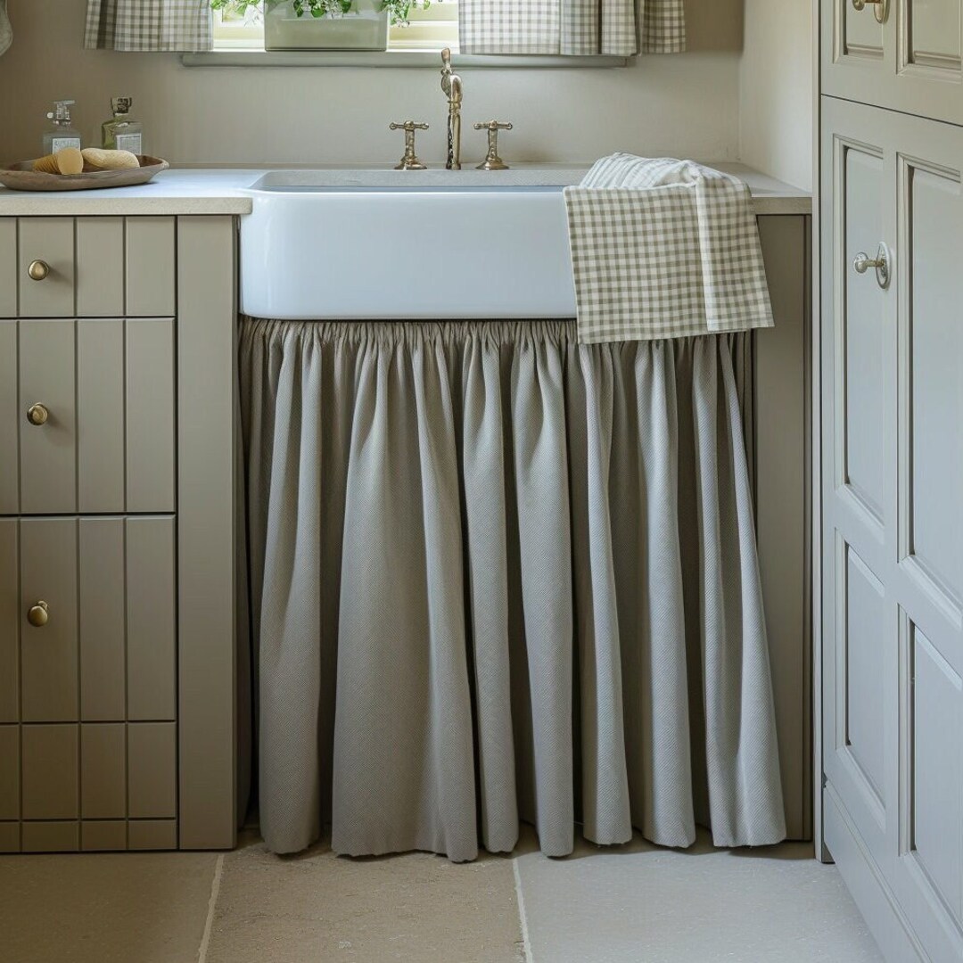 Linen Valance Natural Farmhouse Pure Linen Window Treatment - Living ...