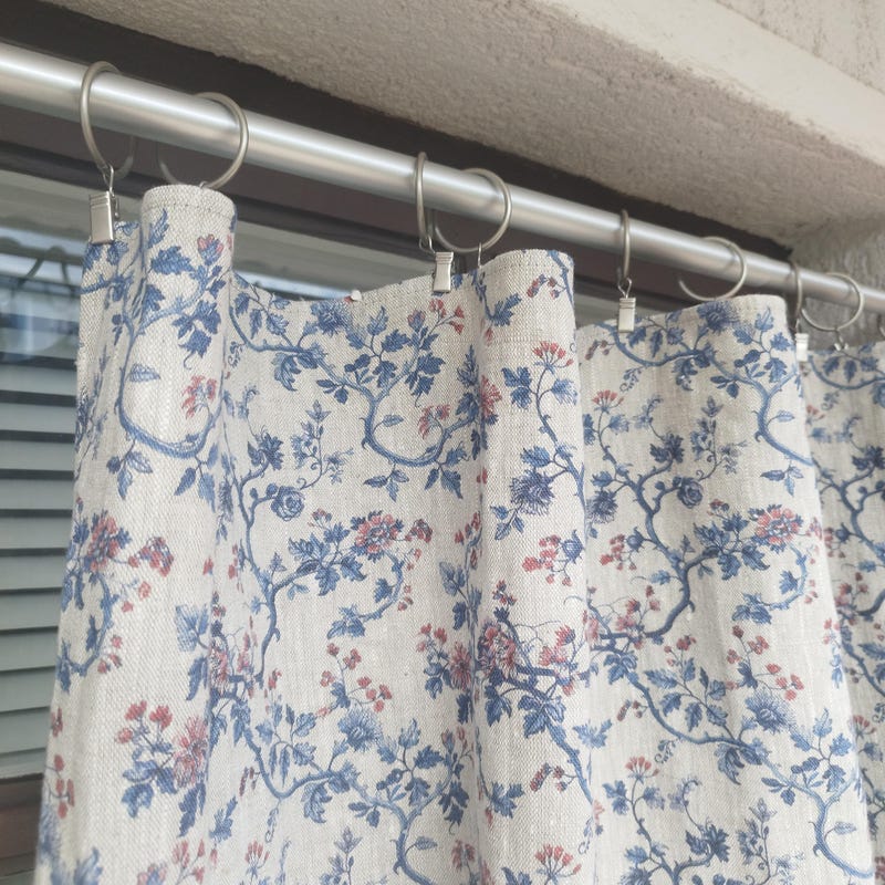 Red Toile Valance - Etsy