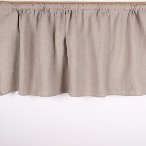 Linen Valance Natural Farmhouse Window Treatment, Living Room Cafe ...