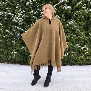 Premium Wool PONCHO Unisex, Women or Men Wool Coat Poncho, Handmade ...