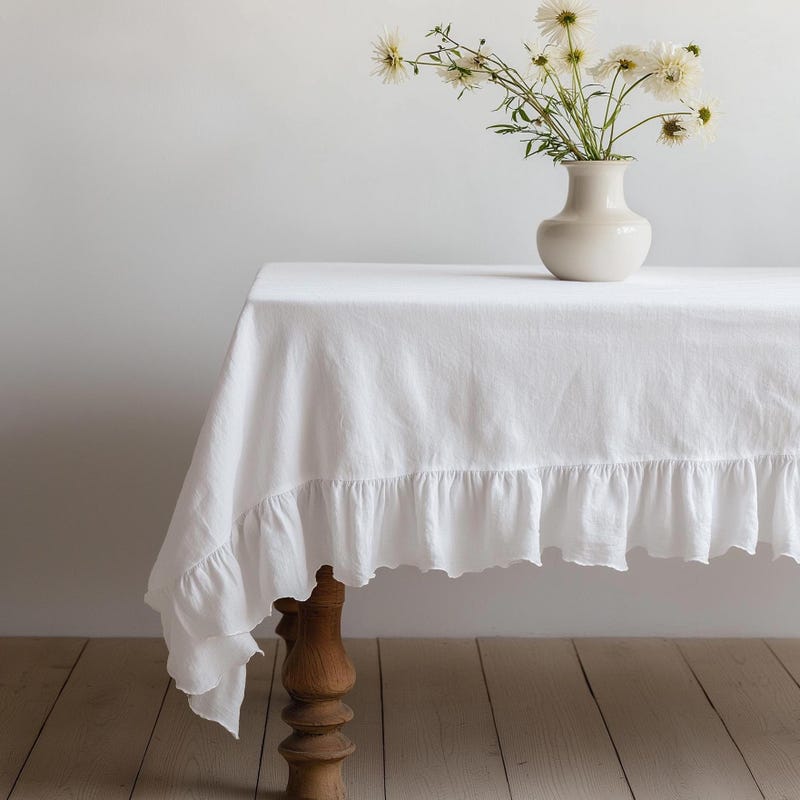 Ruffle Table Cloth - Etsy