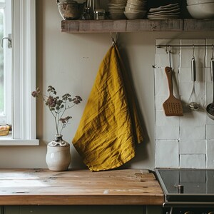 Linen Kitchen Towel in Natural Linen, Guest Linen Towel, Tea Linen ...