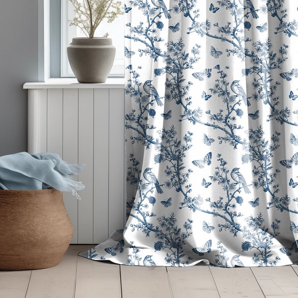 Indigo Curtains - Etsy