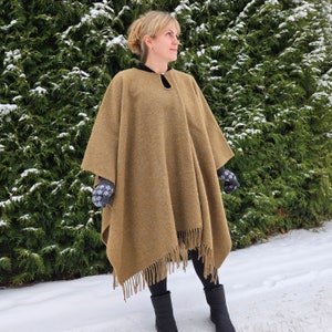 Premium Wool PONCHO Unisex, Women or Men Wool Coat Poncho, Handmade ...