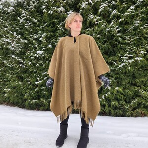 Premium Wool PONCHO Unisex, Women or Men Wool Coat Poncho, Handmade ...