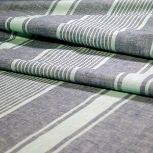 100% Linen Fabric 280gsm. Striped . Heavy Thick Dense. - Etsy