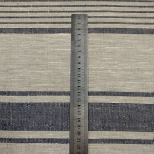 100% Linen Fabric 280gsm. Striped . Heavy, Thick, Dense. French Linen ...