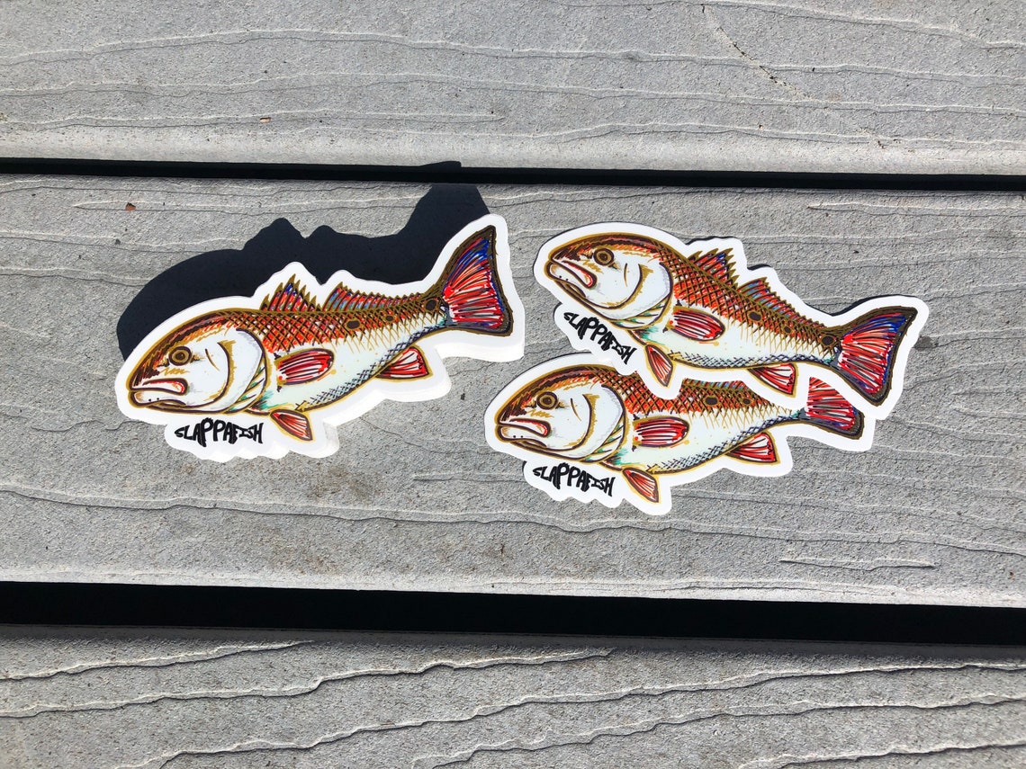 Redfish Sticker 5 Inch | Etsy