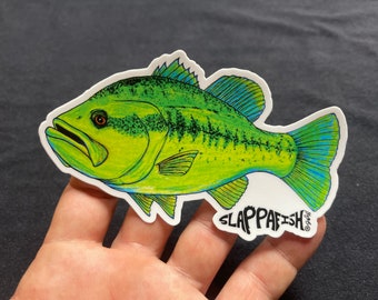 Largemouth Bass Sticker 5 Inch - Etsy
