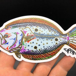 Gulf Flounder Sticker, 5 Inch - Etsy