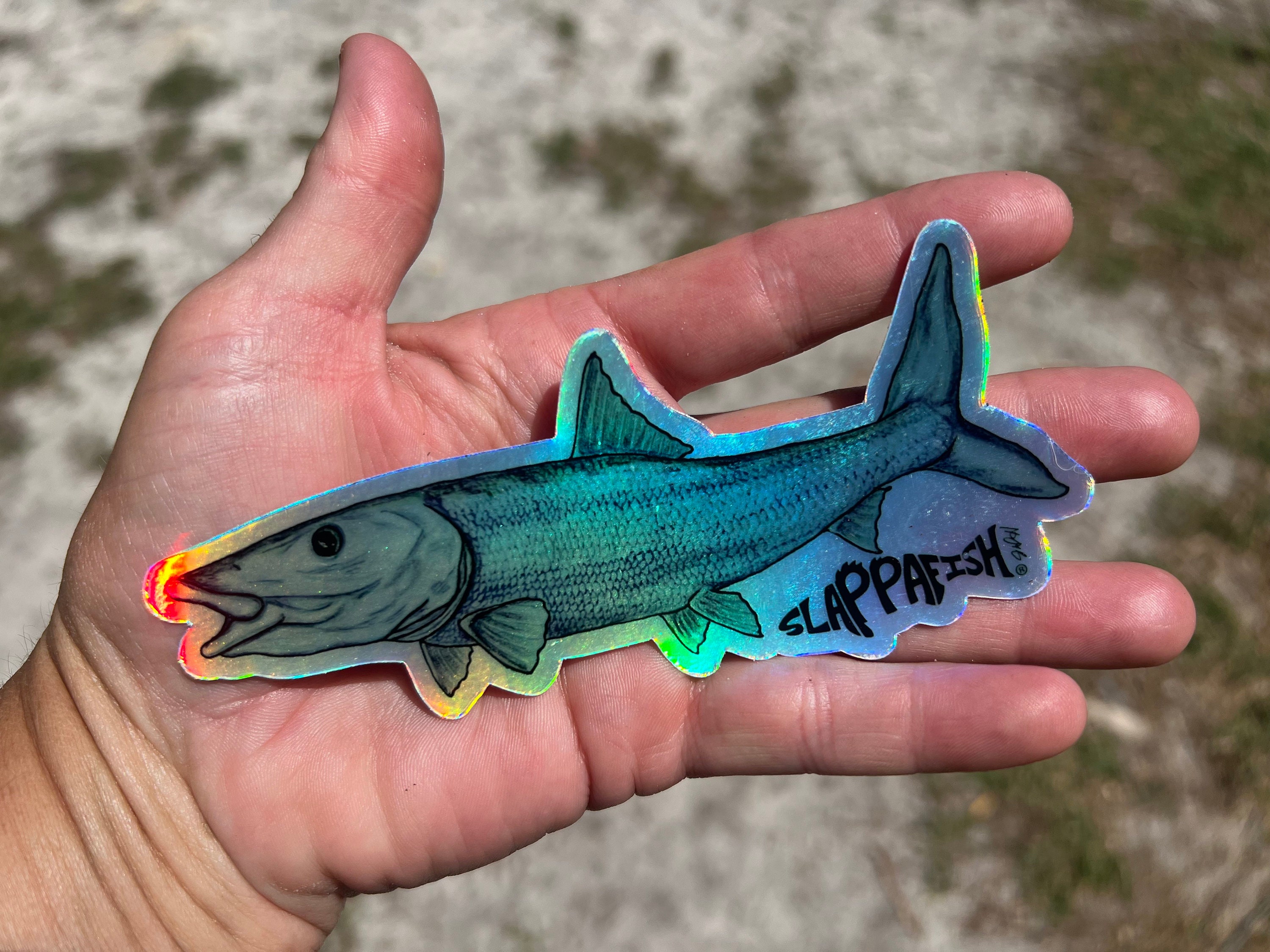 Bonefish Reflective Sticker 5 Inch | Etsy