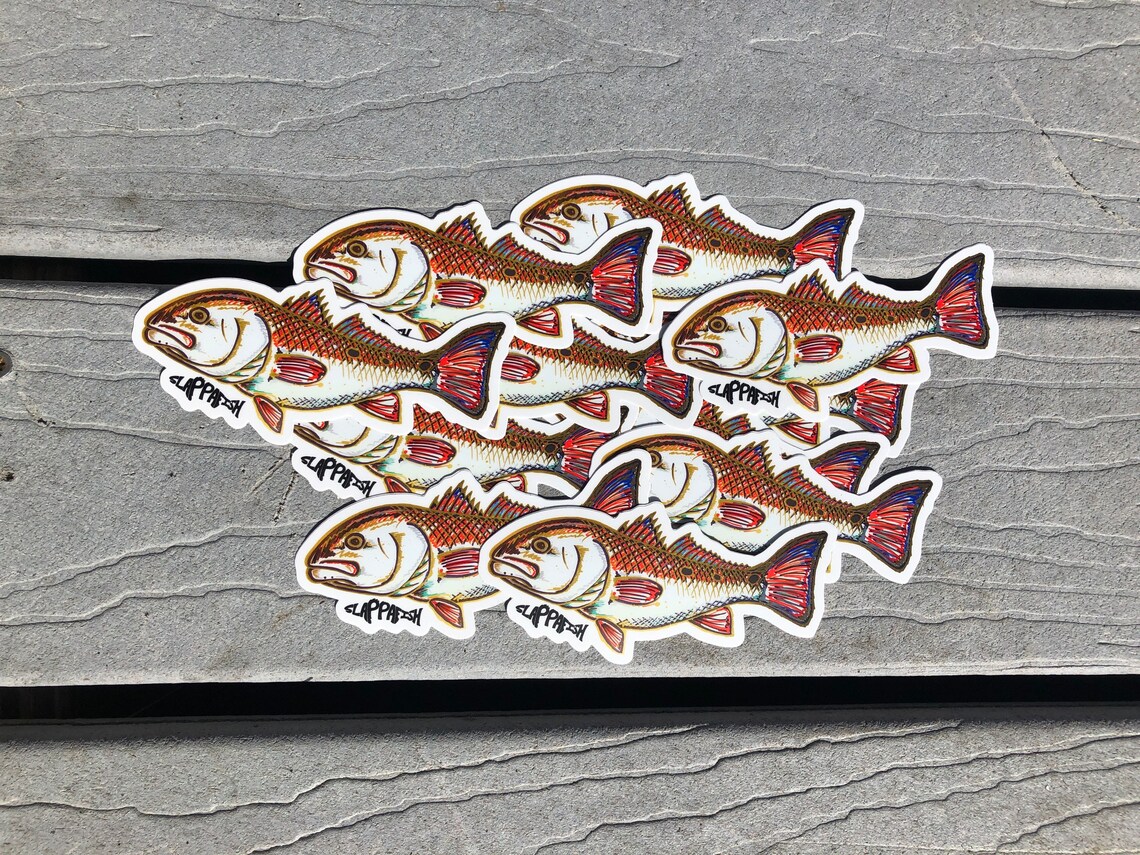 Redfish Sticker 5 Inch | Etsy