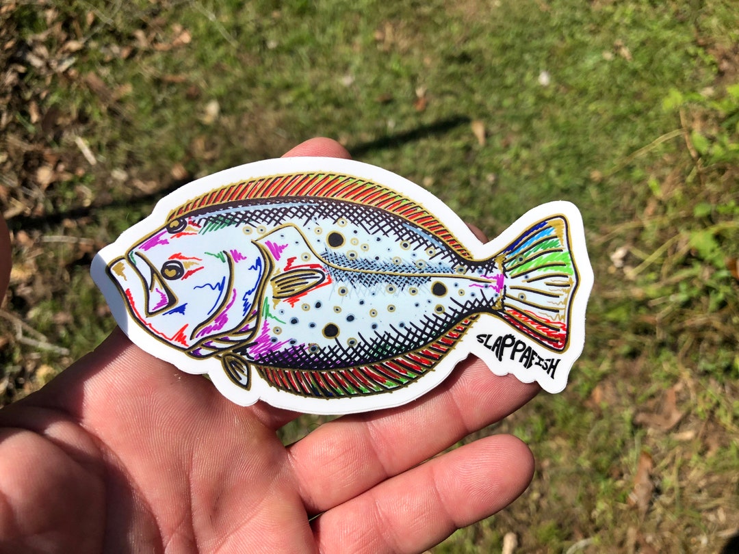 Gulf Flounder Sticker, 5 Inch - Etsy