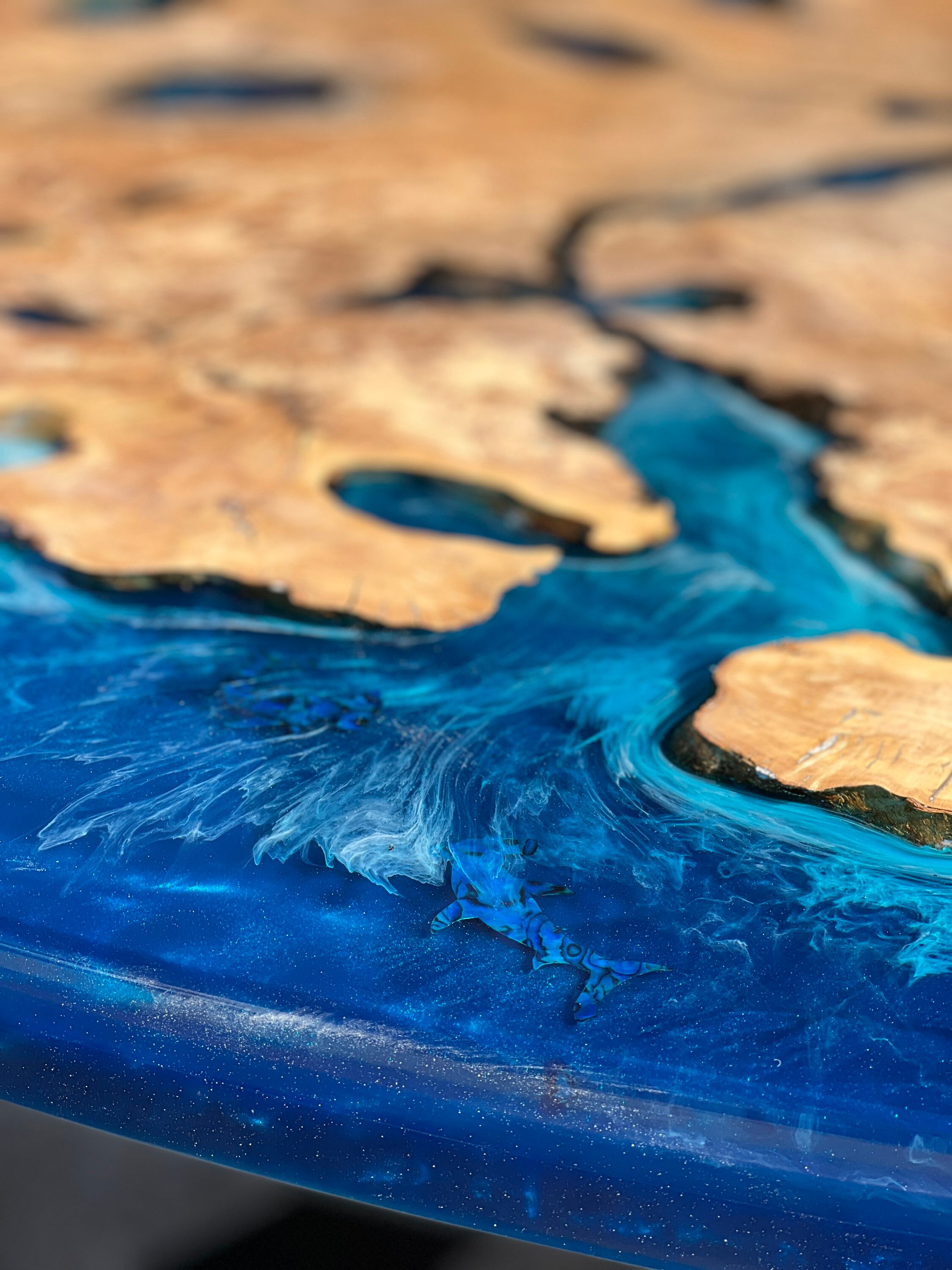 Ultimate Circular River Dining Table Olive Root Ocean Art - Etsy UK