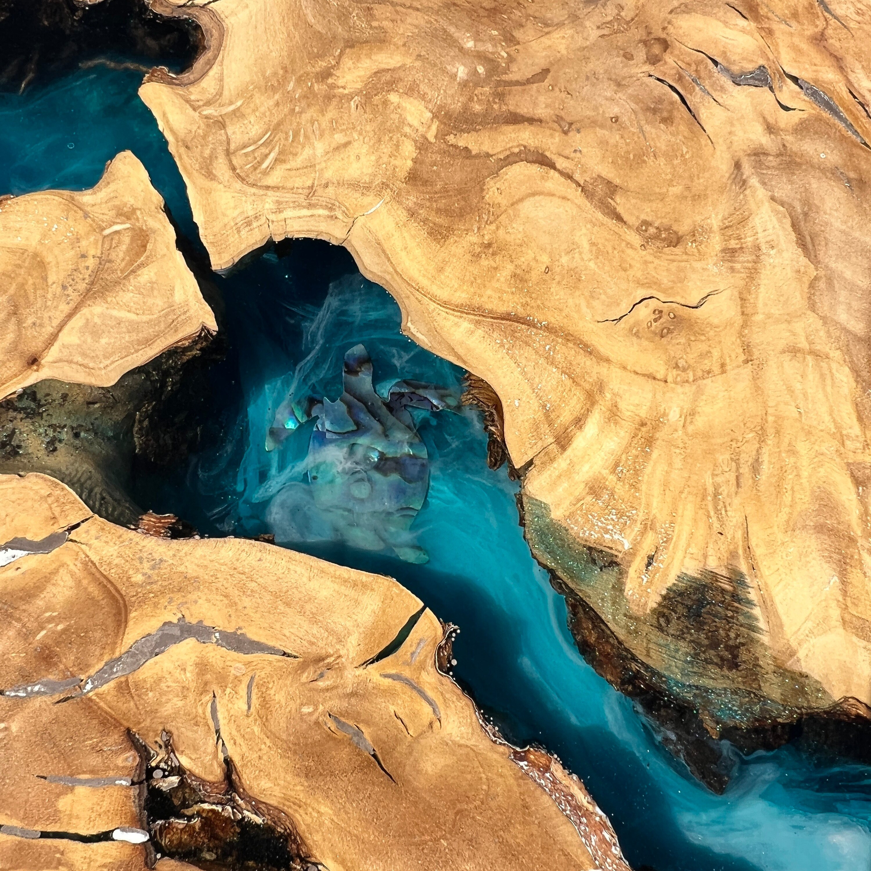 Ultimate Circular River Dining Table Olive Root Ocean Art - Etsy UK