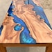Amazing River Dining Table in Elm & Resin Live Edge River Dining Table ...